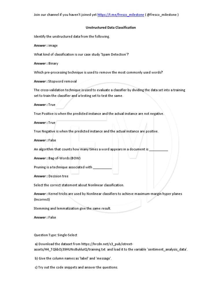 Unstructured Data Classification | PDF | Statistical Classification ... Unstructured Data Classification | PDF | Statistical Classification ...