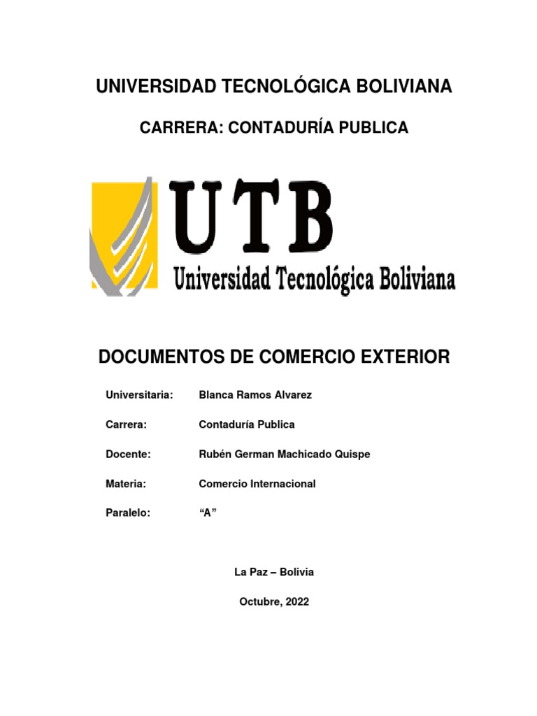 Documento de Comercio Exterior | Descargar gratis PDF | Bancos | El ...