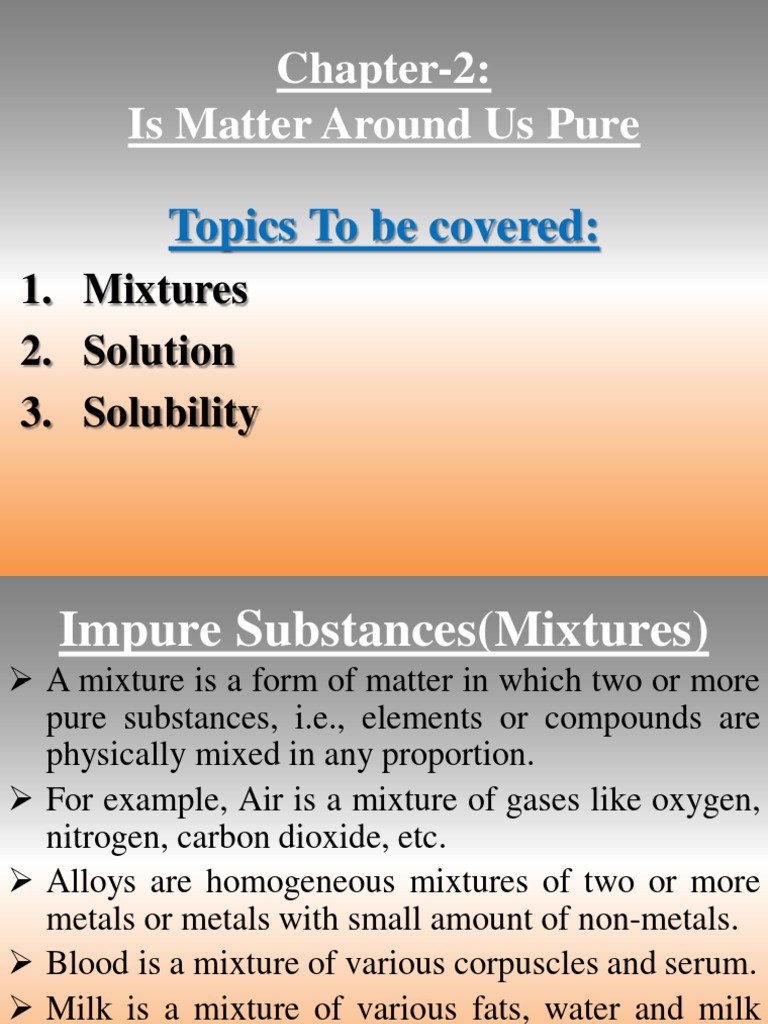 PPT-9C 6 | PDF | Mixture | Solubility