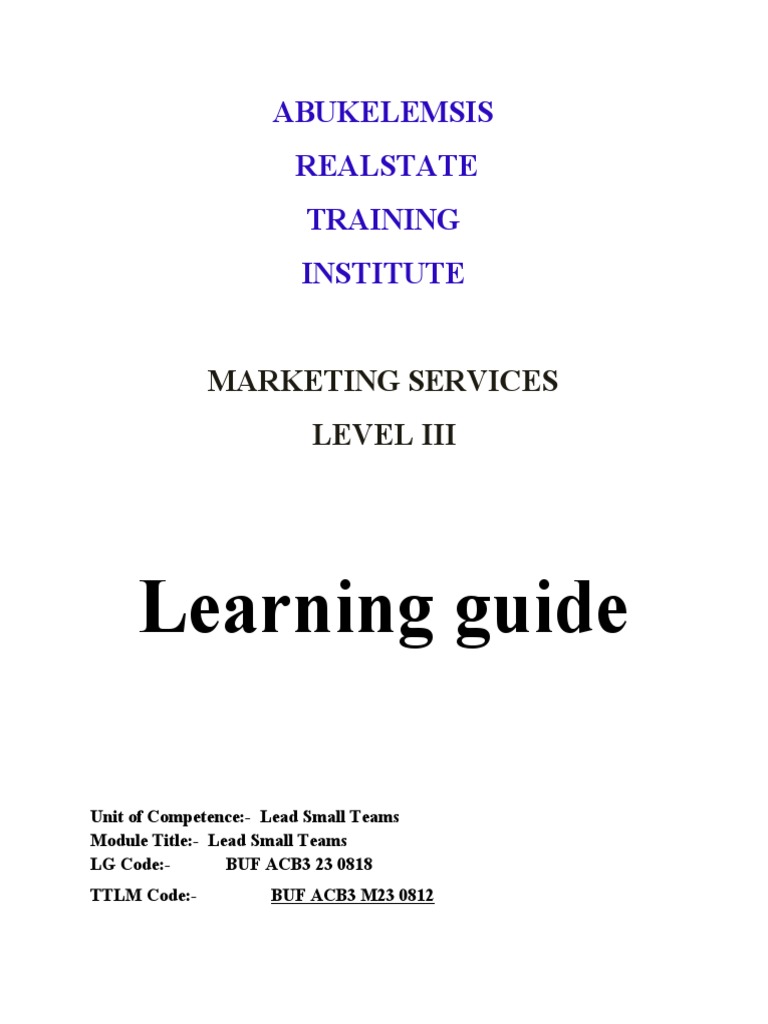 Lead Small Team | PDF | Leadership | Performance Appraisal