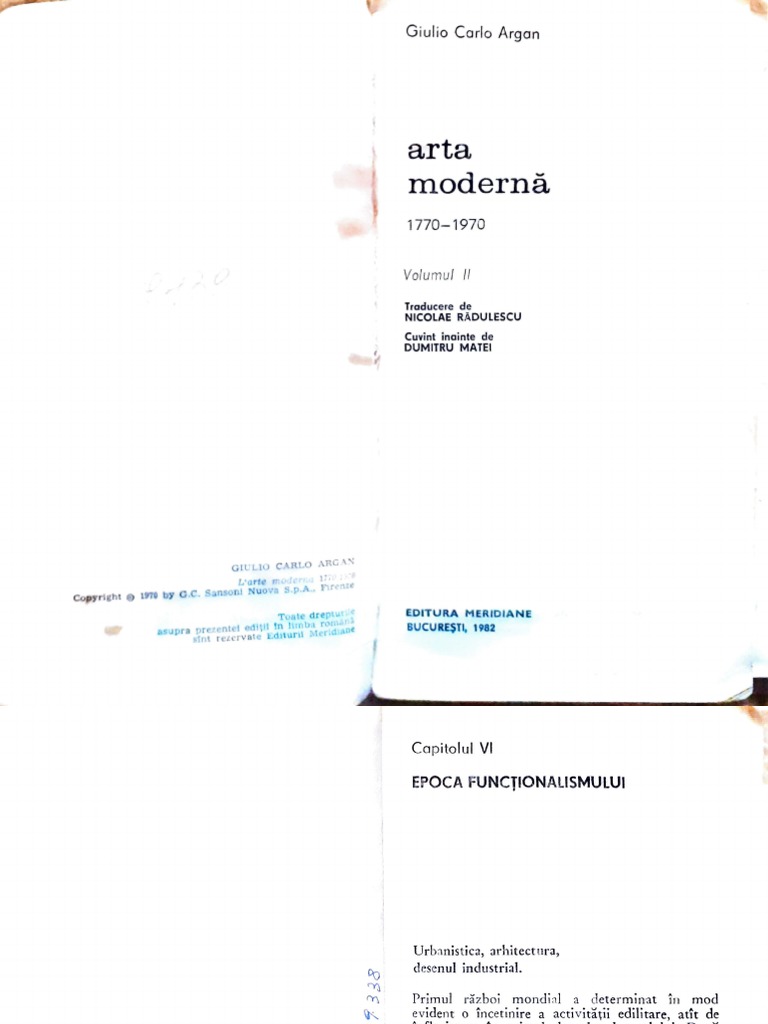 Arta Modernă - Giulio Carlo Argan | PDF