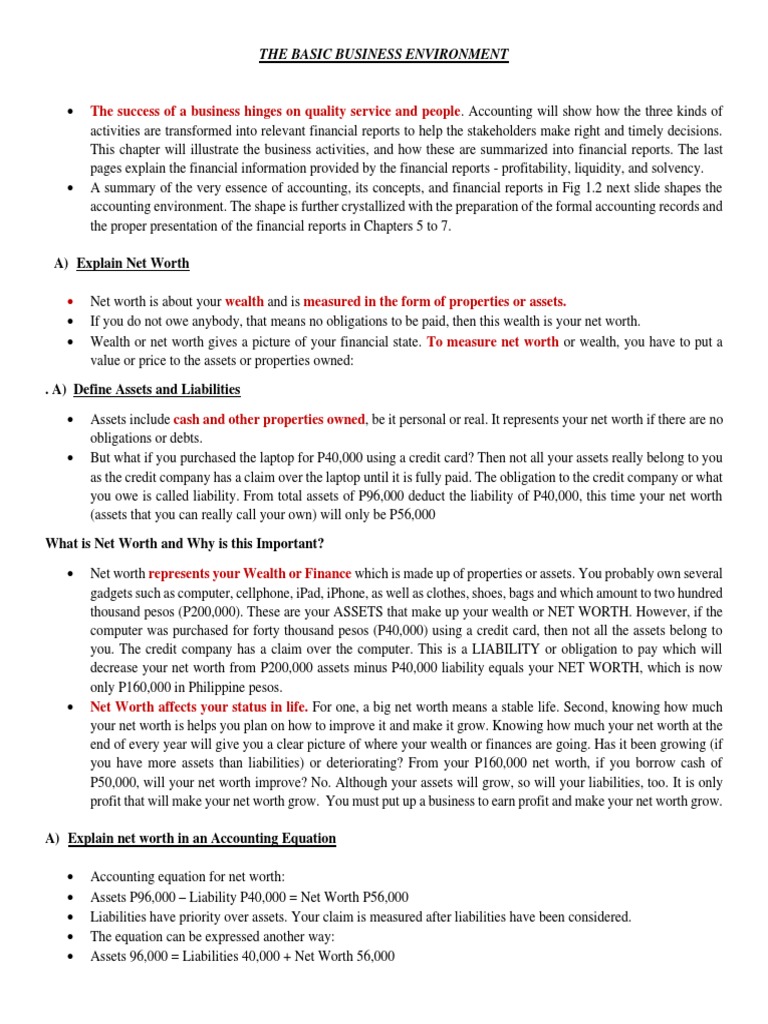 The Basic Business Environment Module 1 | PDF | Taxes | Accounting