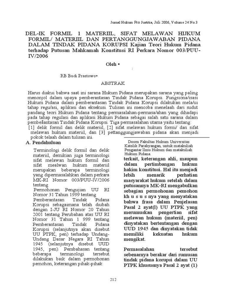 RB Budi Prastowo - : Pro Juli | PDF