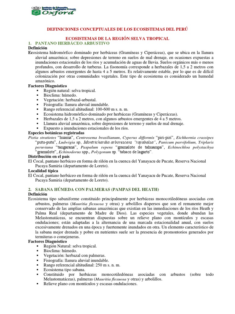 Semana 3-Ecosistemas de La Región Selva Tropical | PDF | Los bosques ...