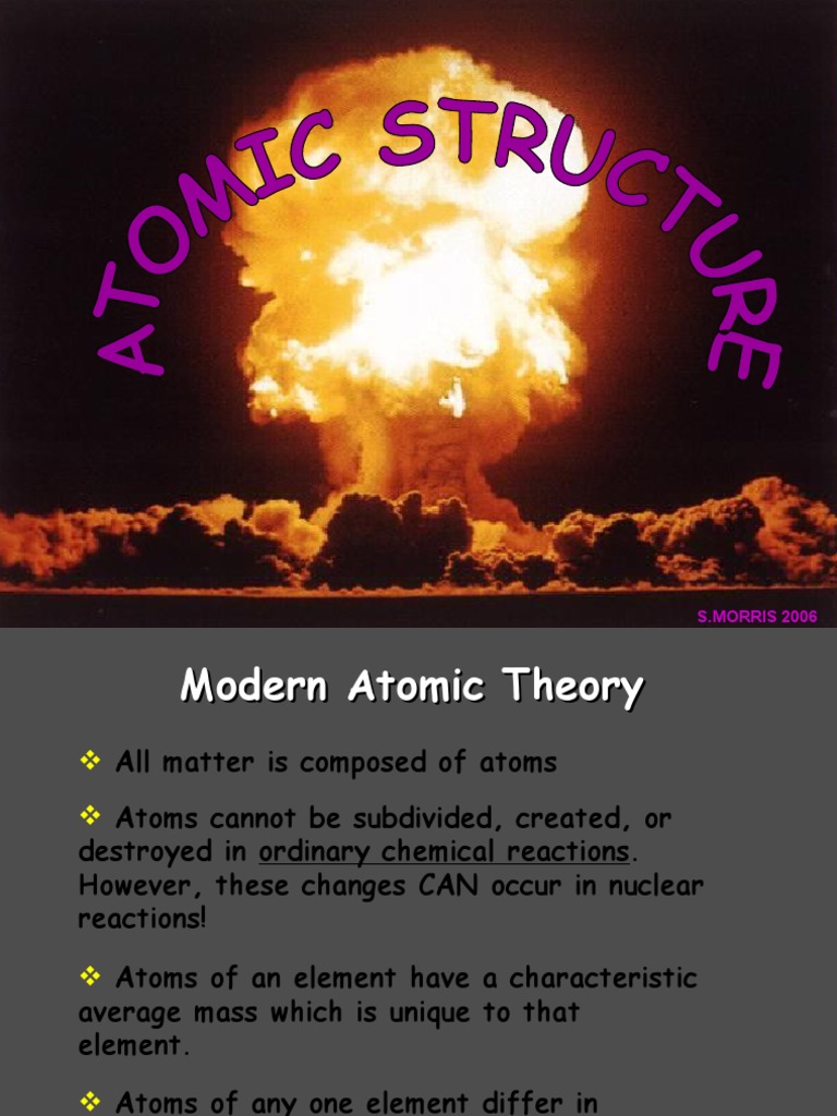 Atomic Structure | PDF | Atomic Nucleus | Atoms Atomic Structure | PDF | Atomic Nucleus | Atoms