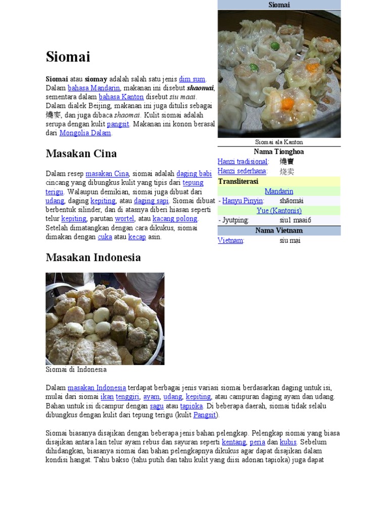 Siomai | PDF