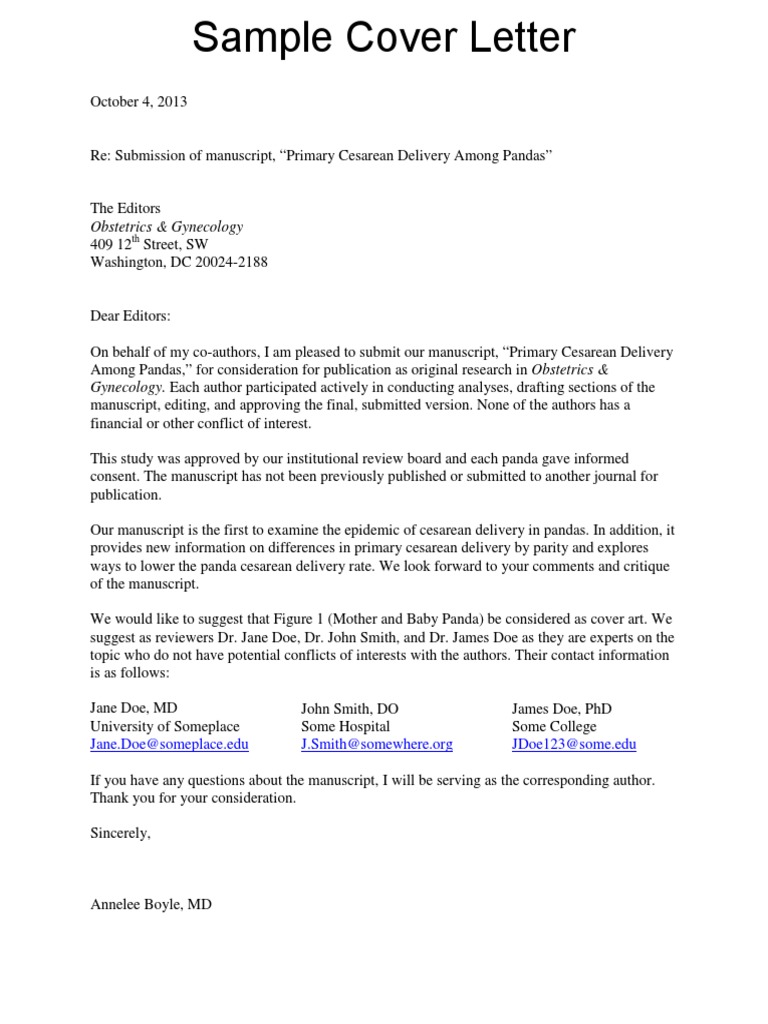 Sample Cover Letter | PDF