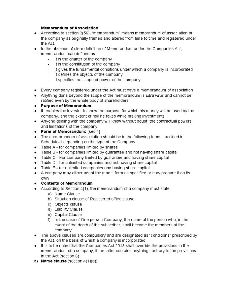 Moa and Aoa | PDF | Articles Of Association | Law