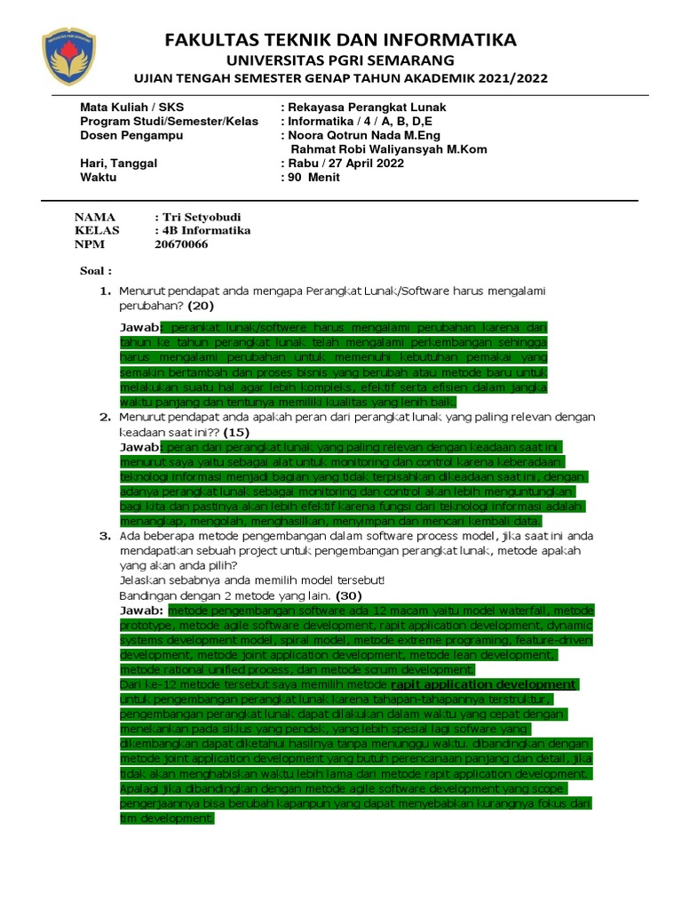 Vicky Wijaya - UTS RPL 2022 | PDF