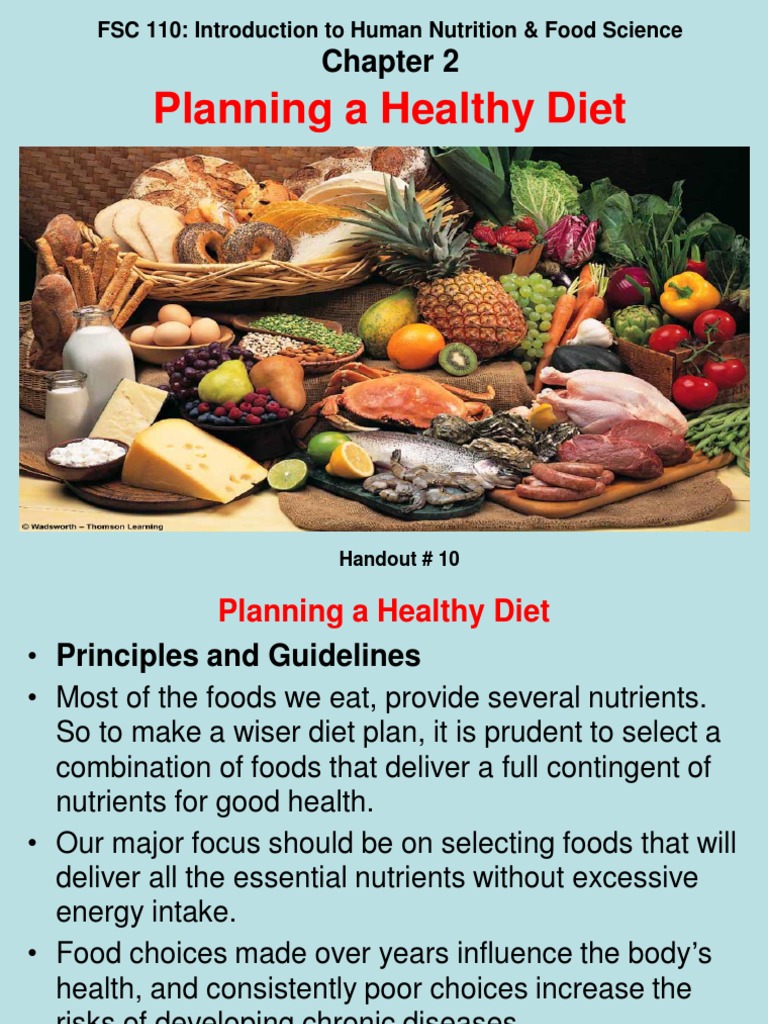 2planning A Healthy Diet (CH 2) PDF | PDF | Foods | Nutrition Facts Label