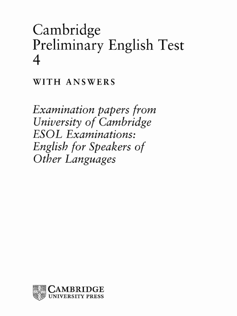 Listening PET 4 | PDF