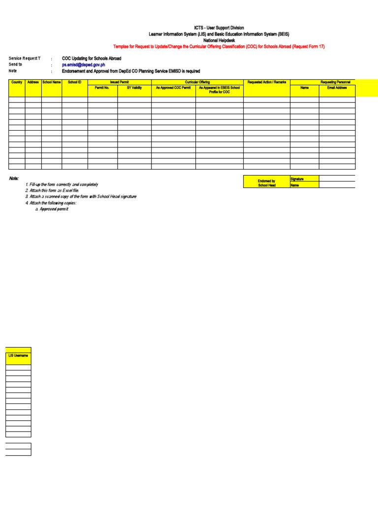 RF Forms for School Administration | PDF | Information Age ...