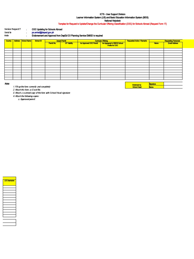 Request For Correction Form RF15 | PDF | Computing | Information Technology