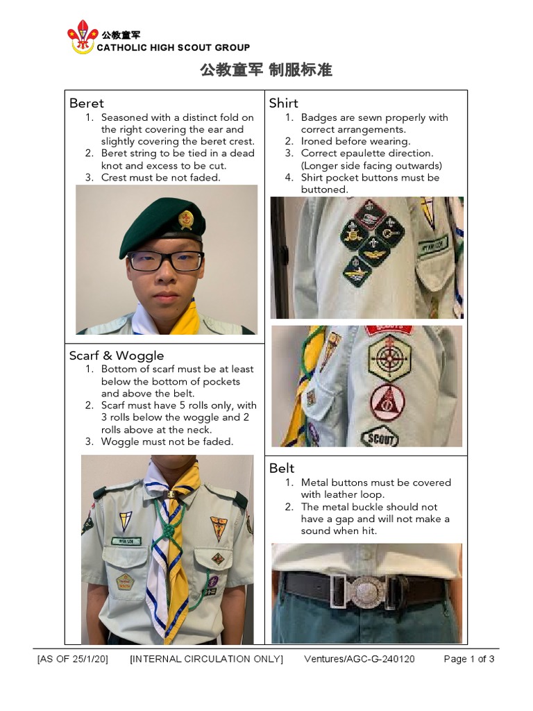 Scouts Uniform Standards | PDF | Shoe | Clothing