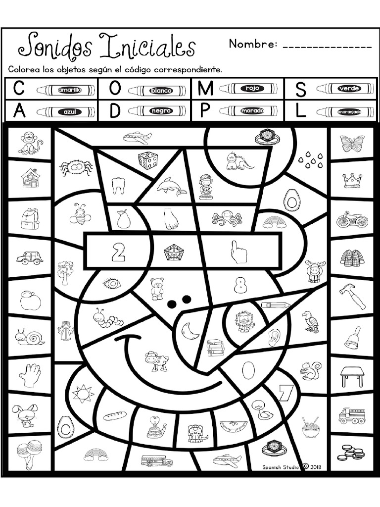 Actividades Letras Imágenes Colorear | PDF