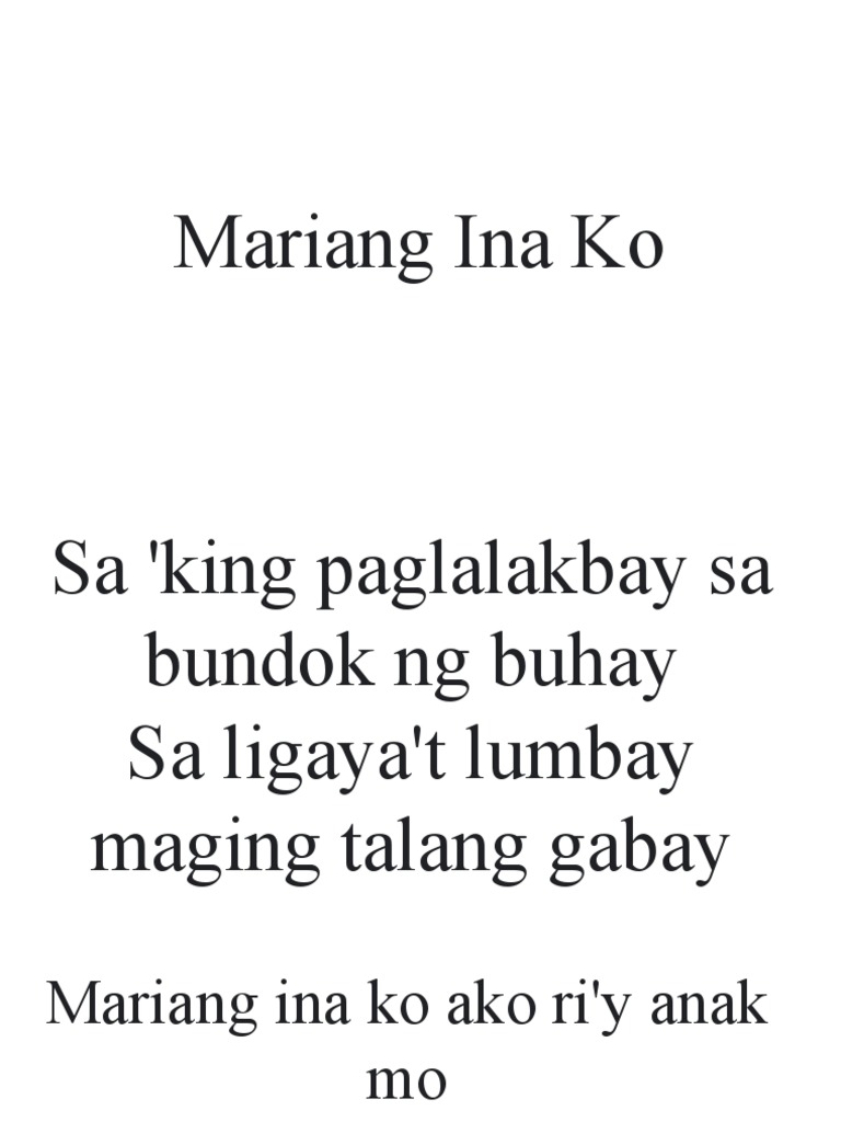 Awit Kay Maria | PDF