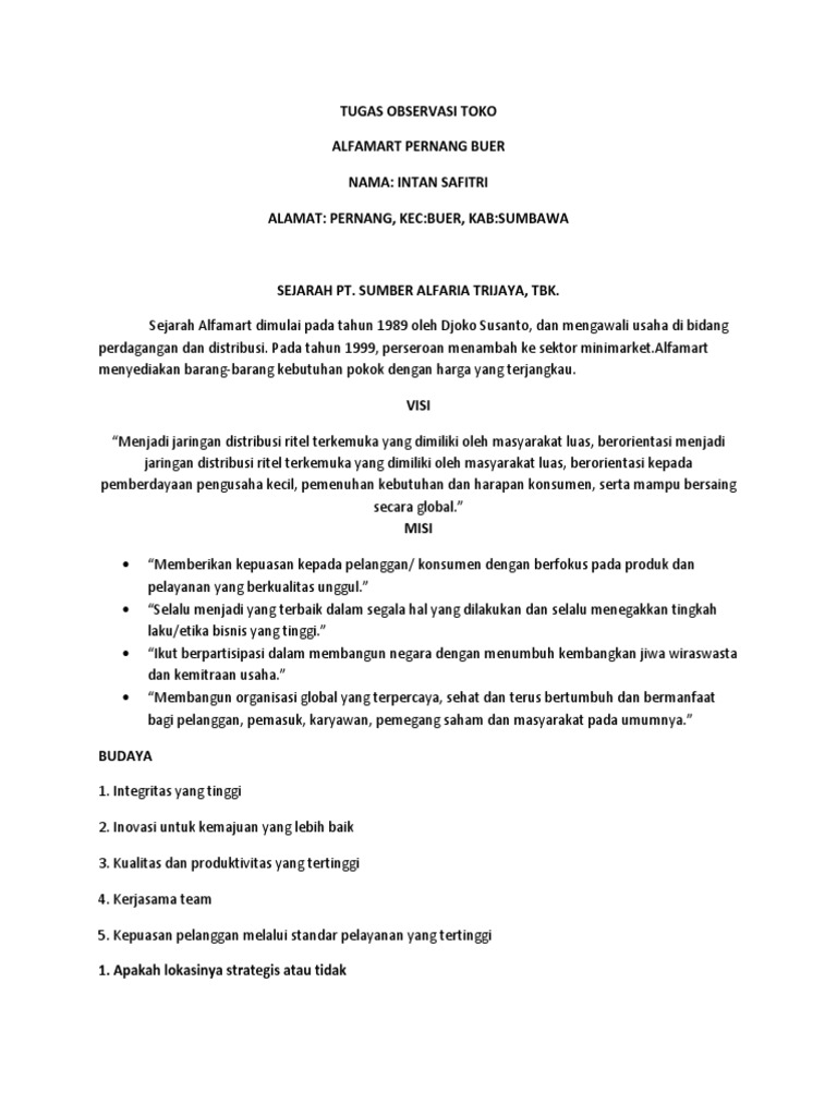 Tugas Observasi | PDF