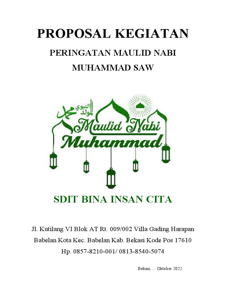 Proposal Maulid Nabi | PDF