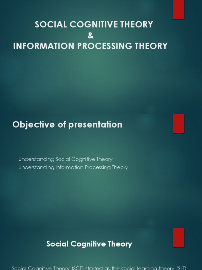 Social Cognitive Theory & Information Processing Theory | PDF | Career ...