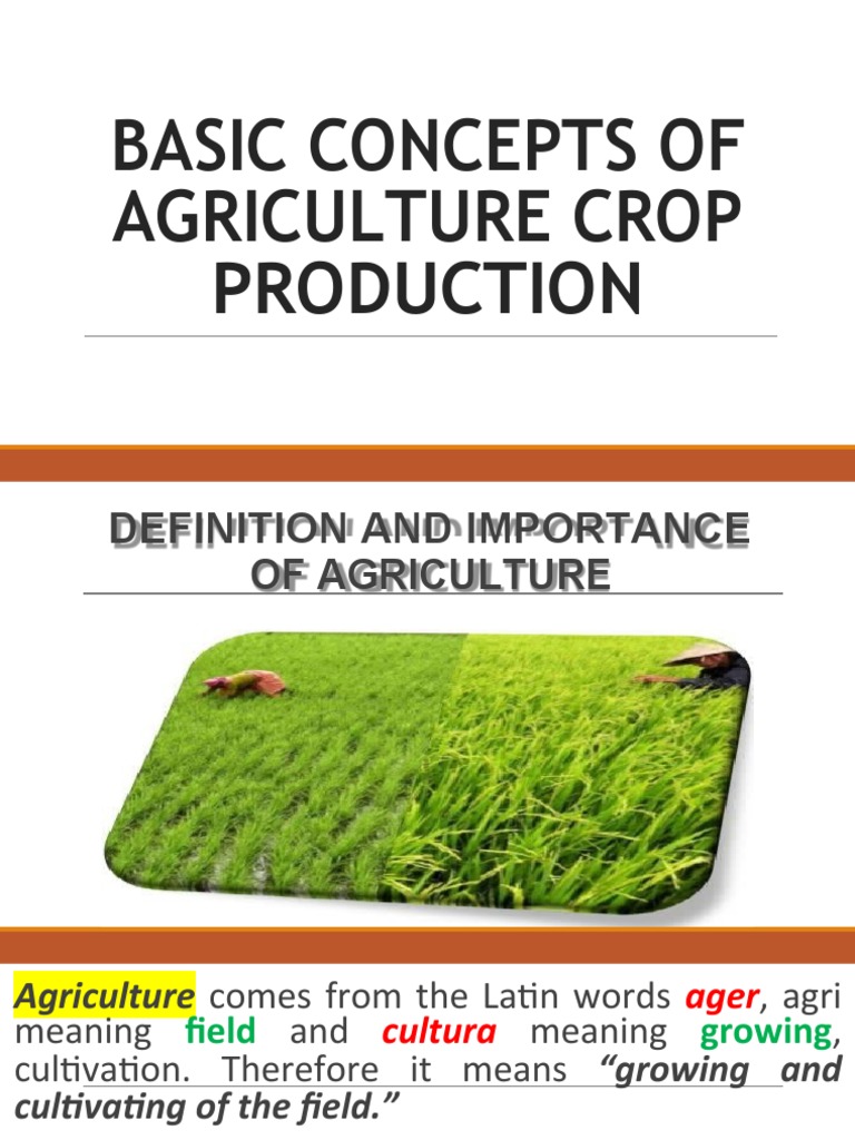 Basic Concepts of Agriculture Crop Production PDF | PDF | Agriculture ...