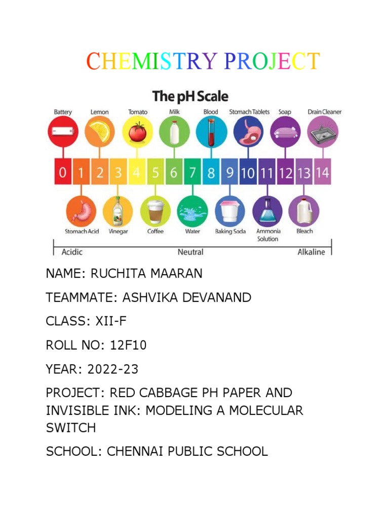 Chemistry Project | PDF | Ph | Chemistry
