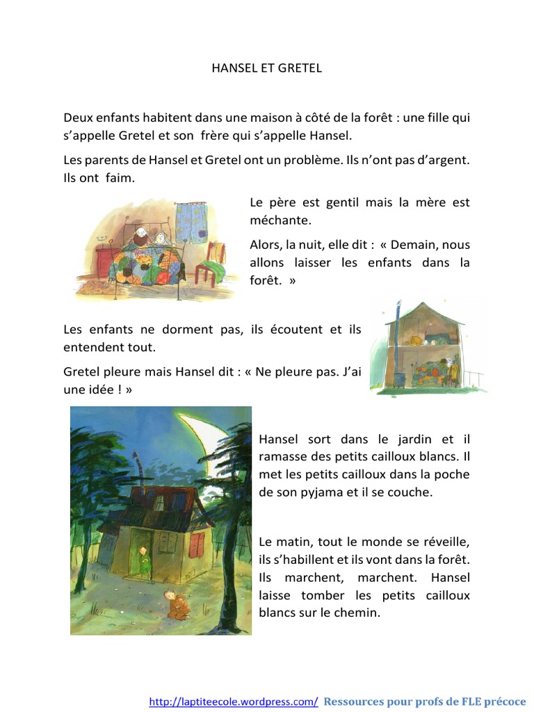 Résumé de Hansel et Gretel | PDF | Hansel et Gretel