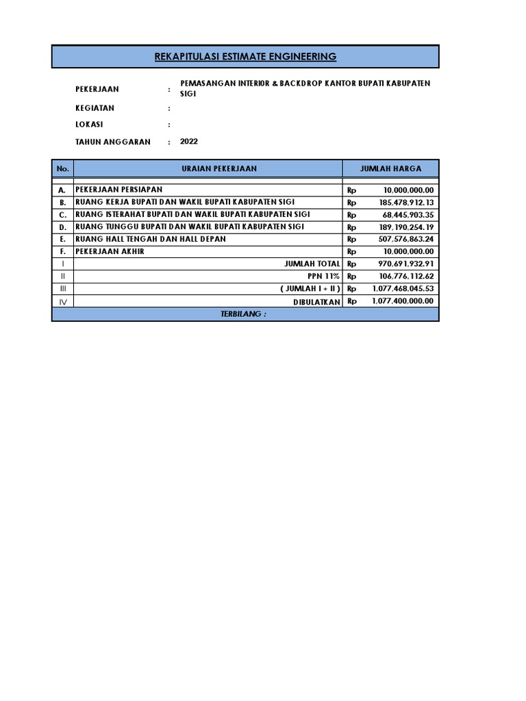 RAB Interior Kantor | PDF