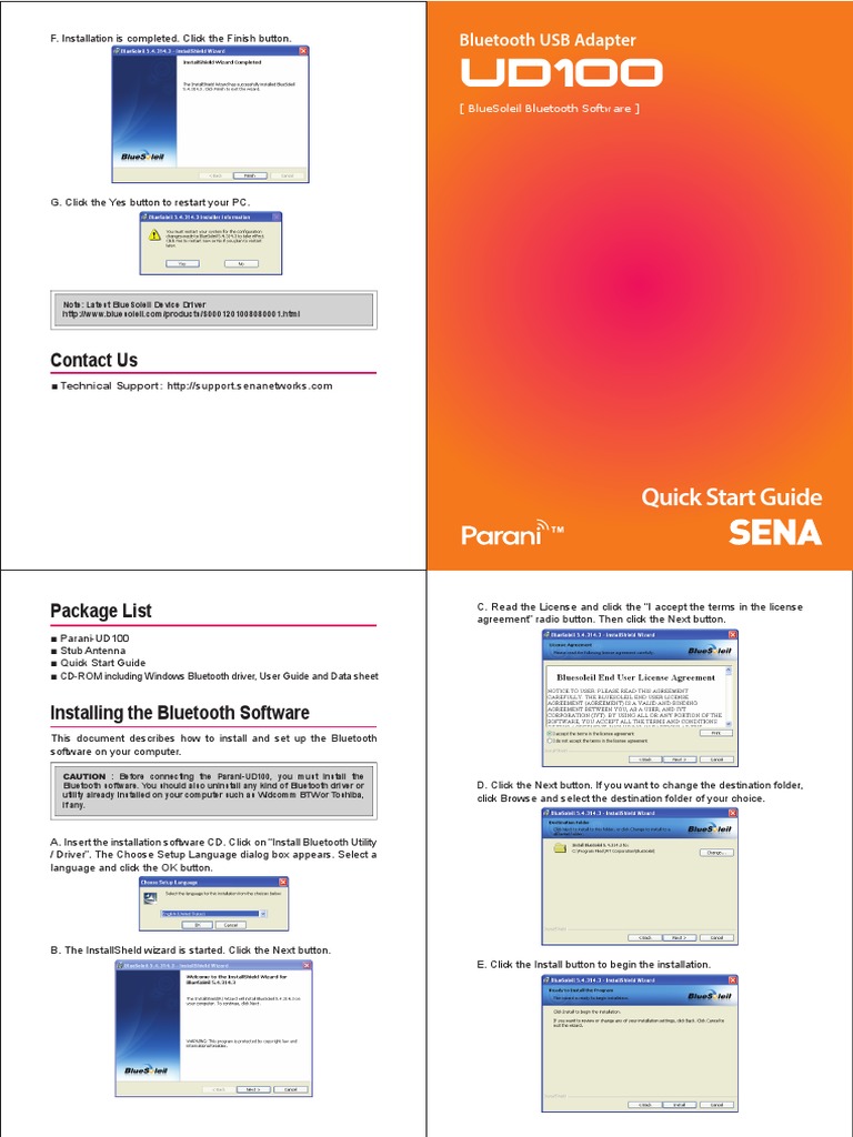 Parani UD100 Quick Start Guide | PDF