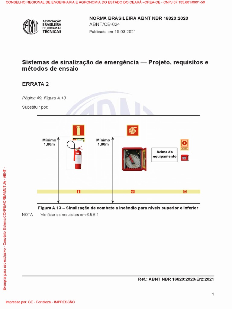 ABNT NBR 16820 2020 Errata 2 2021 | PDF