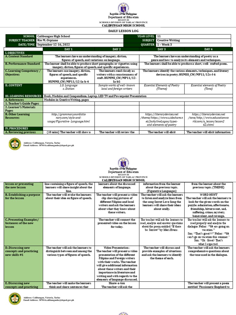 Creative Writing - Week 3 | PDF