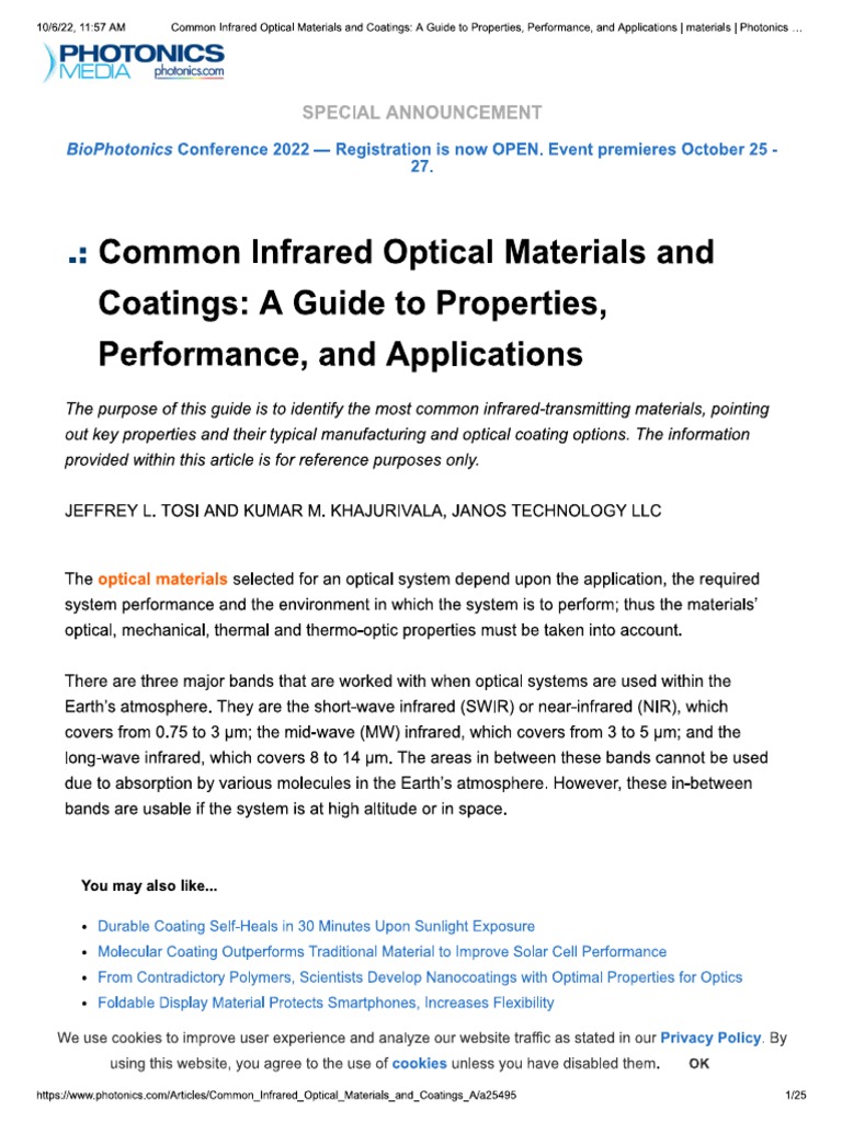 Optical Materials | PDF