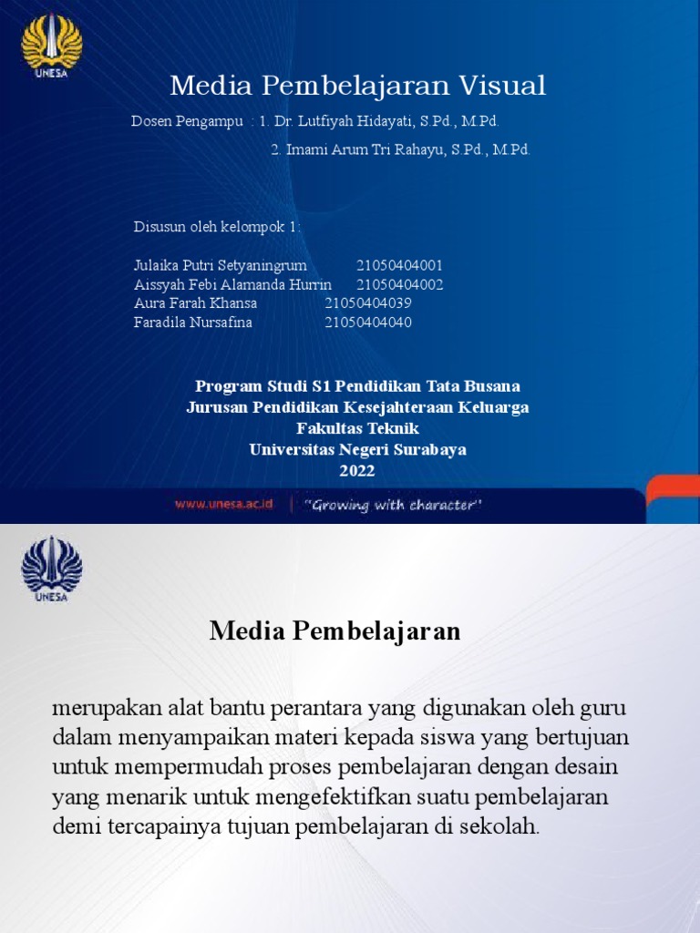 Kelompok 1 Media Pembelajaran Visual | PDF