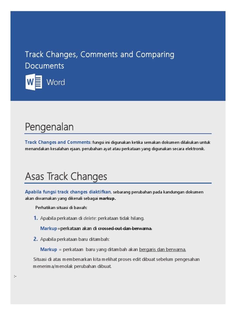 Fungsi dan Penggunaan Track Changes | PDF