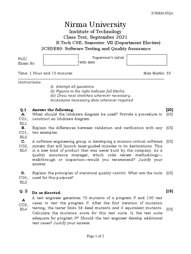 Stqa CT-QP | PDF | Information Technology Management | Computer Engineering