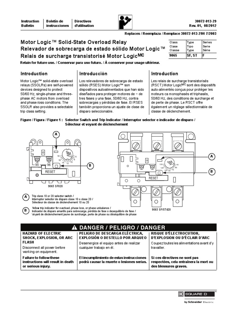 Motor Logic™ Solid-State Overload Relay Relevador de Sobrecarga de Estado Sólido Motor Logic ...