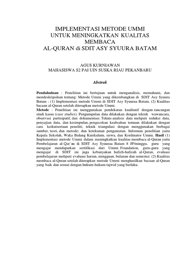 Jurnal Agus Kurniawan | PDF