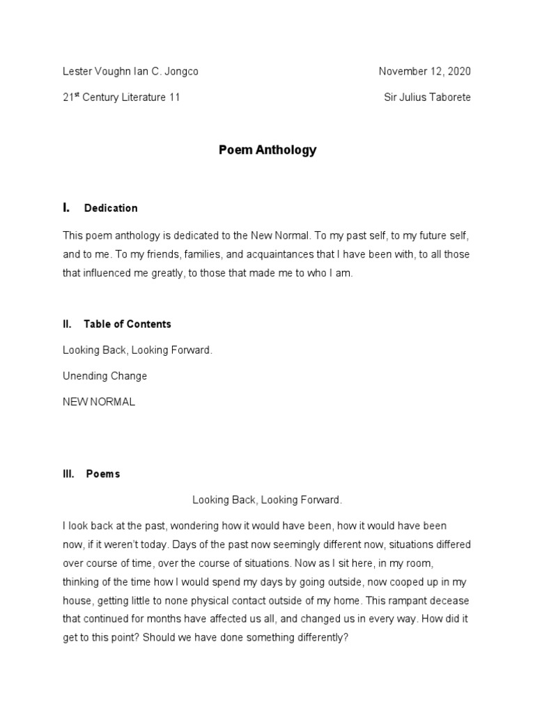 Poem Anthology | PDF