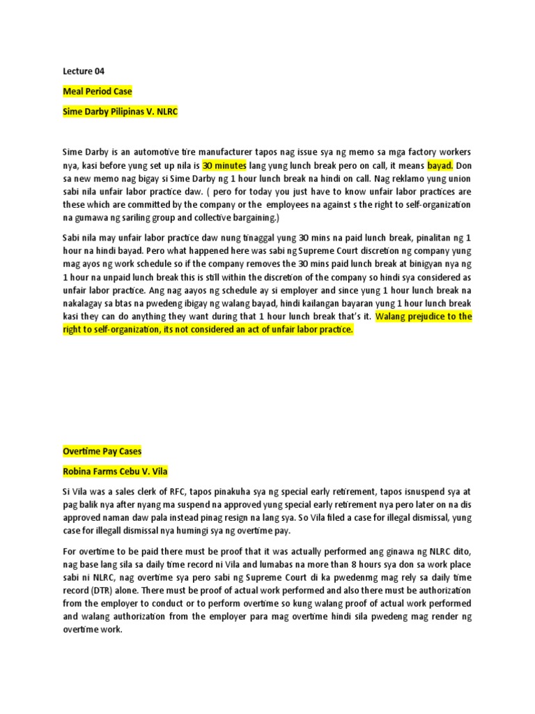 Lecture 04 | PDF | Overtime | Employment