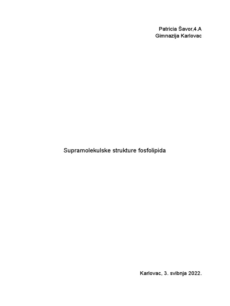 Šavor_supramolekulske strukture fosfolipida | PDF