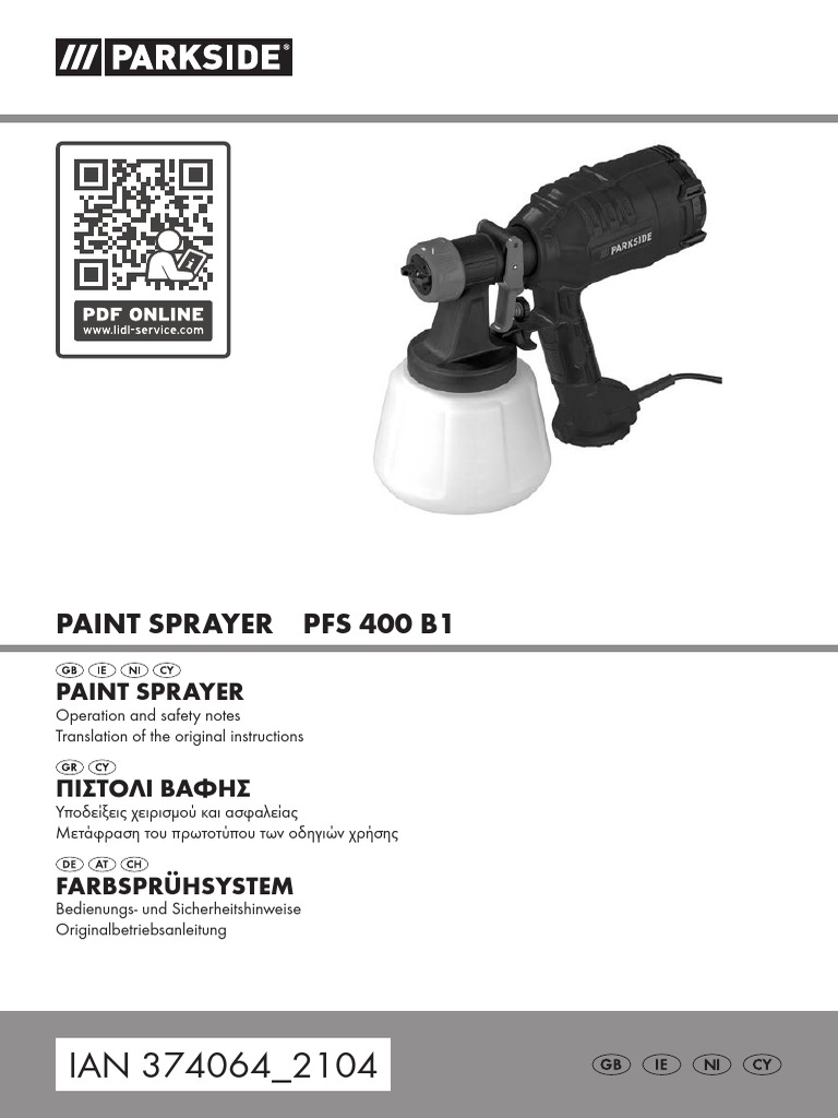 Paint Sprayer Pfs 400 B1 | PDF | Personal Protective Equipment ...