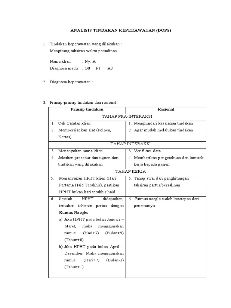 Dops Taksiran Partus | PDF