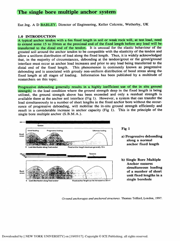 The Single Bore Multiple Anchor System | PDF | Strength Of Materials ...