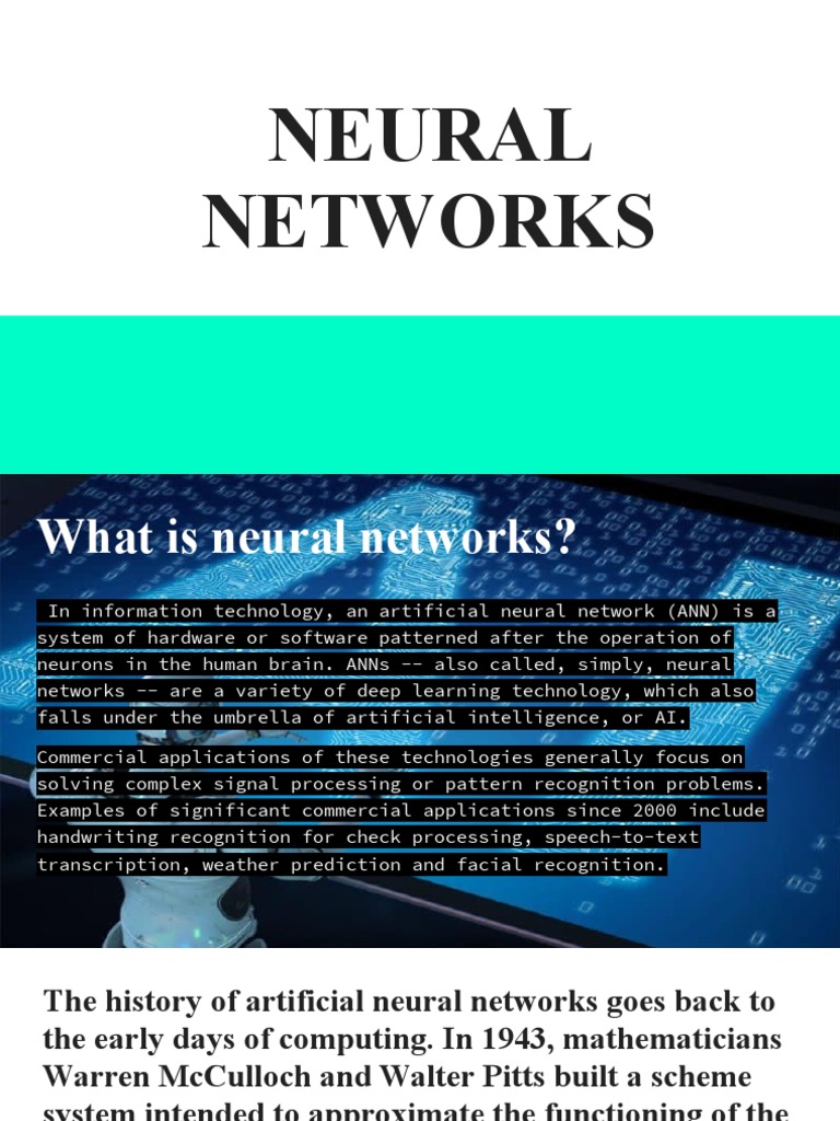 Neural Networks | PDF