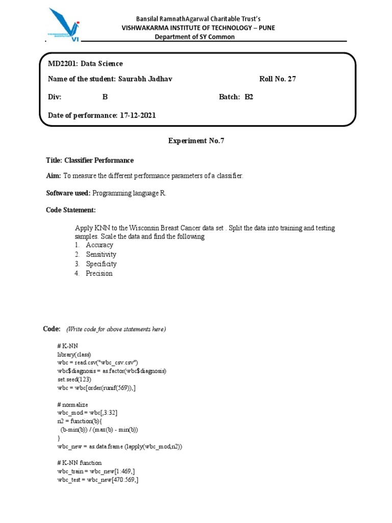 Measuring Classifier Performance on the Wisconsin Breast Cancer Dataset ...