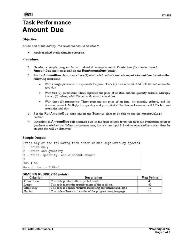 03 Task Performance 1 | PDF | Technology & Engineering