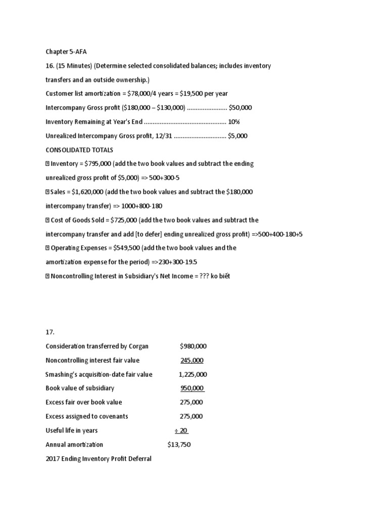 Consolidated Financial Statement Analysis: Calculating Cost of Goods ...