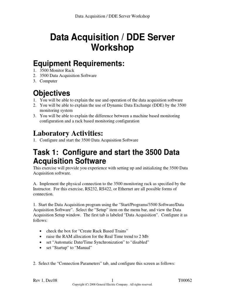 T00062 Data Acquisition DDE Server Workshop | PDF | Software | Server ...