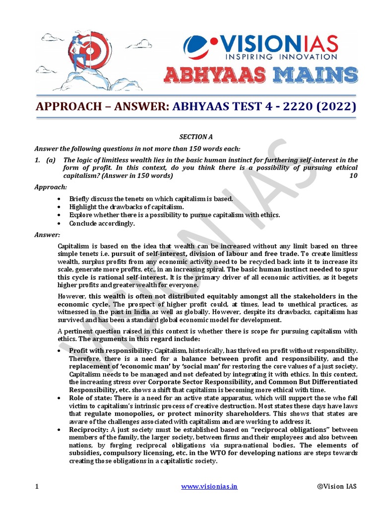 61dc0-2220 Abhyaas Test 4 Approach-Answer e 2022 | PDF | Nature Versus ...