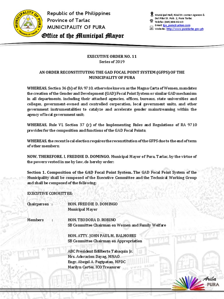 GAD Focal Point System 2019 | PDF | Egalitarianism | Government