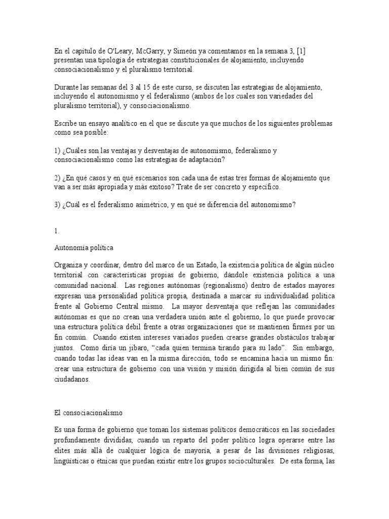 Autonomía Política y Otros | PDF | Política | Ciencias sociales